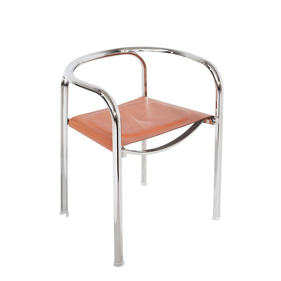 Split Chair Cognac & Chrome – HOW WE LIVE STORE